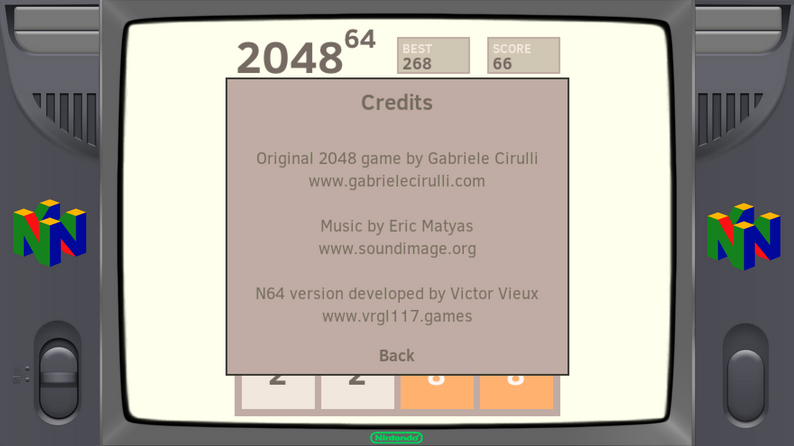 2048 for Nintendo 64 by vrgl117.games