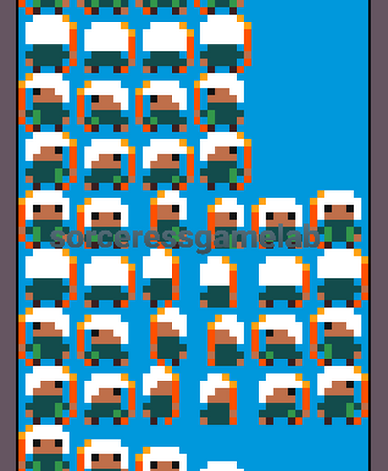 8bit player sprites by SorceressGameLab