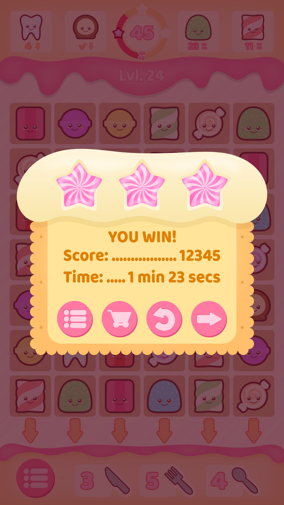 Kawaii Candy Match-3 Asset Pack by monixxy