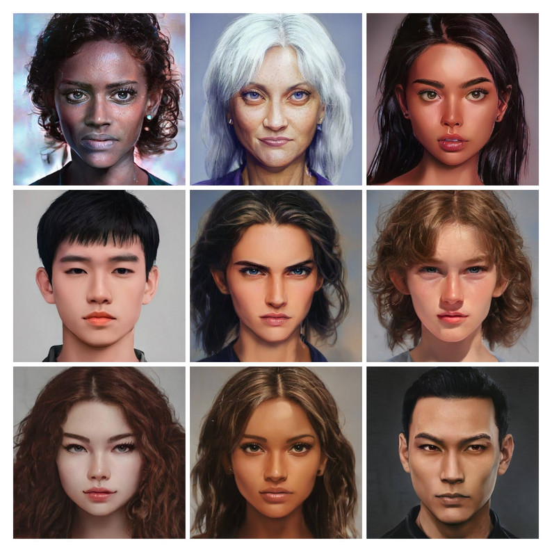 120 Realistic avatars for RPG (ethnic, gender and age diversity) by ...