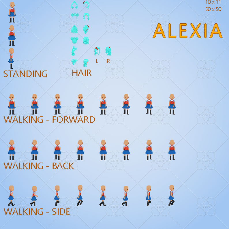 Female Character || Pixel Asset Pack by Pop Shop Packs