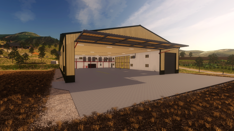 FS19 81x120 Shop Green Beige by TrailerParkFarms