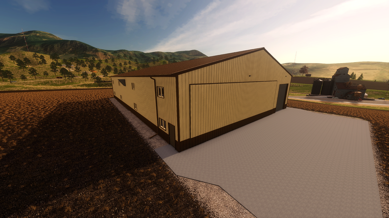 FS19 81x120 Shop Brown Beige by TrailerParkFarms