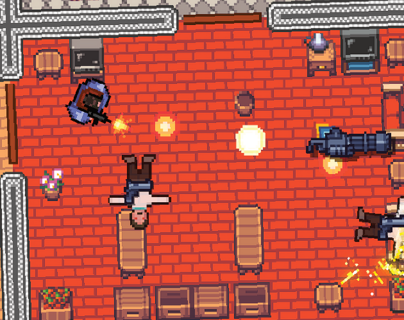 Hotline Miami Clone engine (GMS 2.3+) + sprites by 1up Indie2