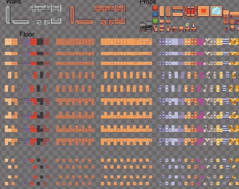 Hotline Miami Clone engine (GMS 2.3+) + sprites by 1up Indie2