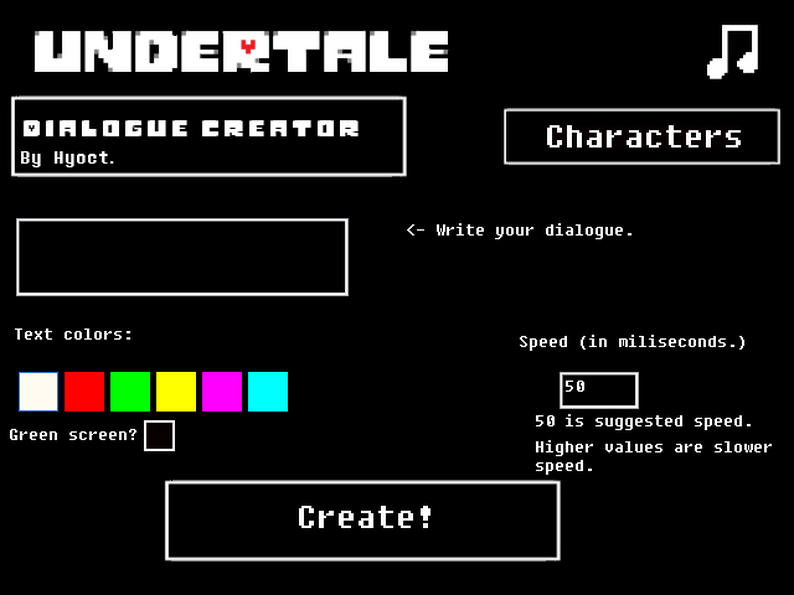 UNDERTALE Dialogue Creator by HYOCT