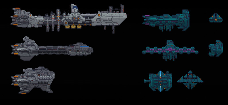 PIXEL ART SPACESHIPS PACK 02 by Zoser