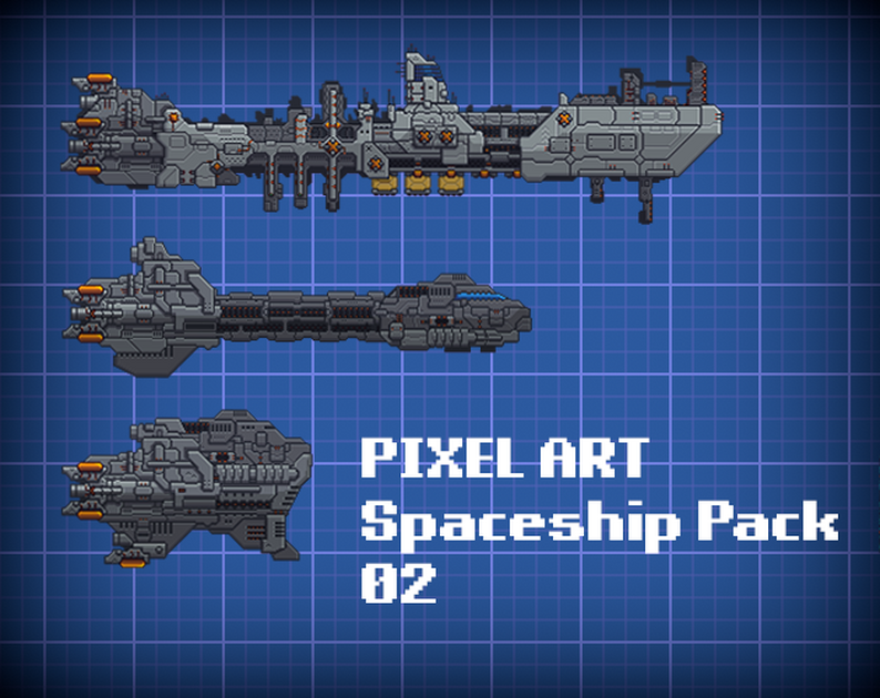 PIXEL ART SPACESHIPS PACK 02 by Zoser