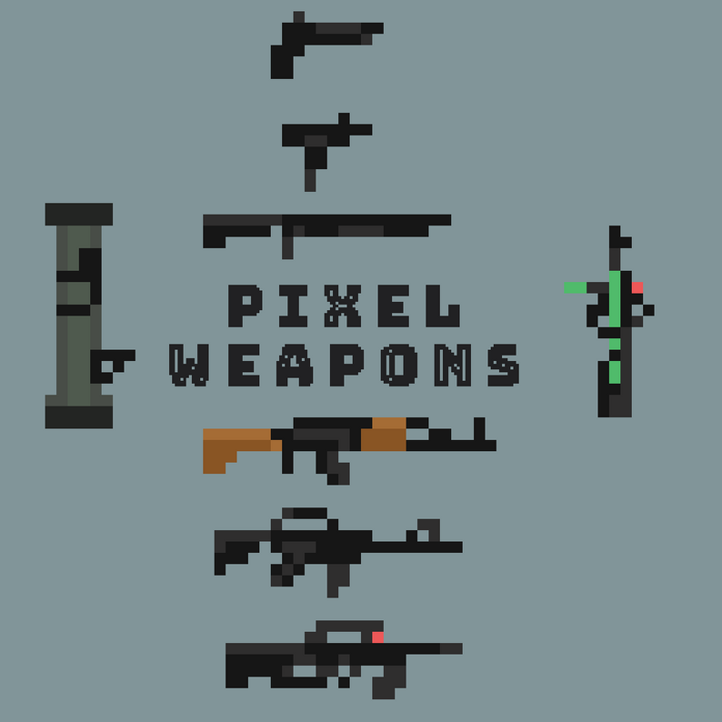 2D pixel weapons by Digital Realms Studio