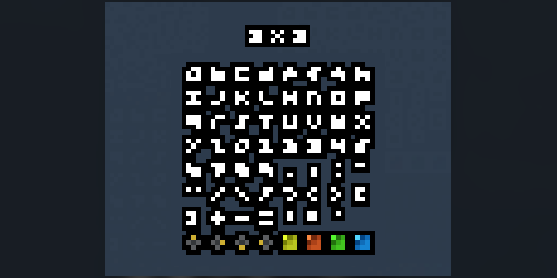 3x3 spritefont by mckack