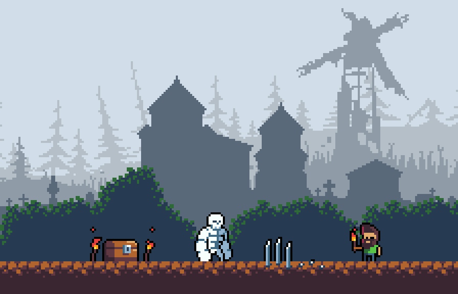 Pixel Art Graveyard Platformer Pack by MedievalMore