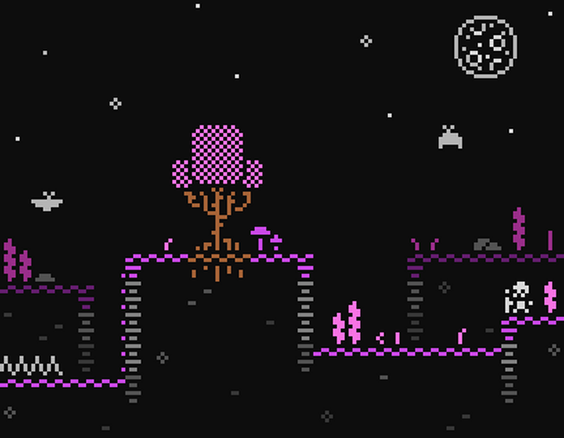 Chroma Noir - 8x8 Platformer Assets (1Bit) by VEXED