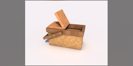 Free Minecraft C4D 3D Model - Picnic Basket by Farlands