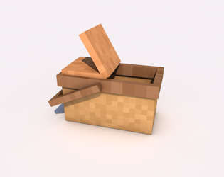 Free Minecraft C4D 3D Model - Picnic Basket by Farlands