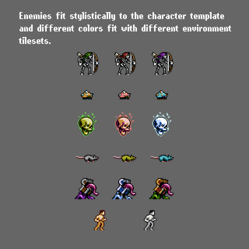 Pixel Side-Scroller Enemies 1 by Thomas Feichtmeir "Cyangmou"