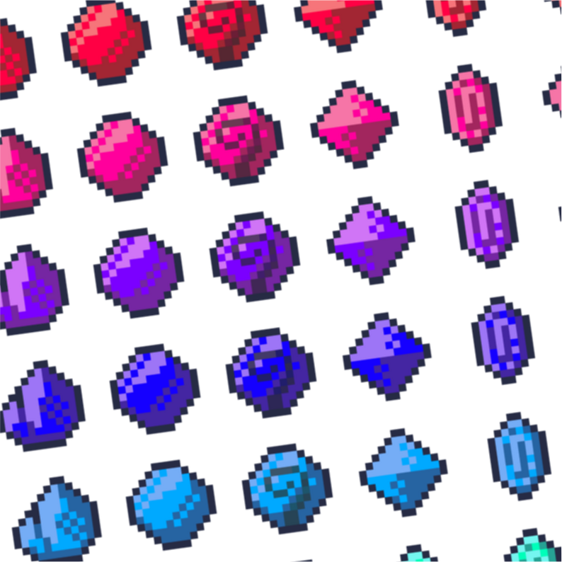 RPG Icon Pack - Jewels and Gems by Clockwork Raven