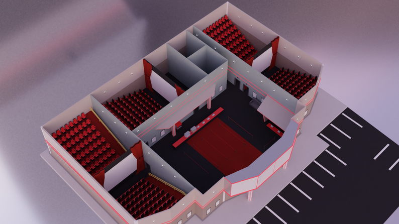 Movie Theatre - Low Poly Style by Tiko