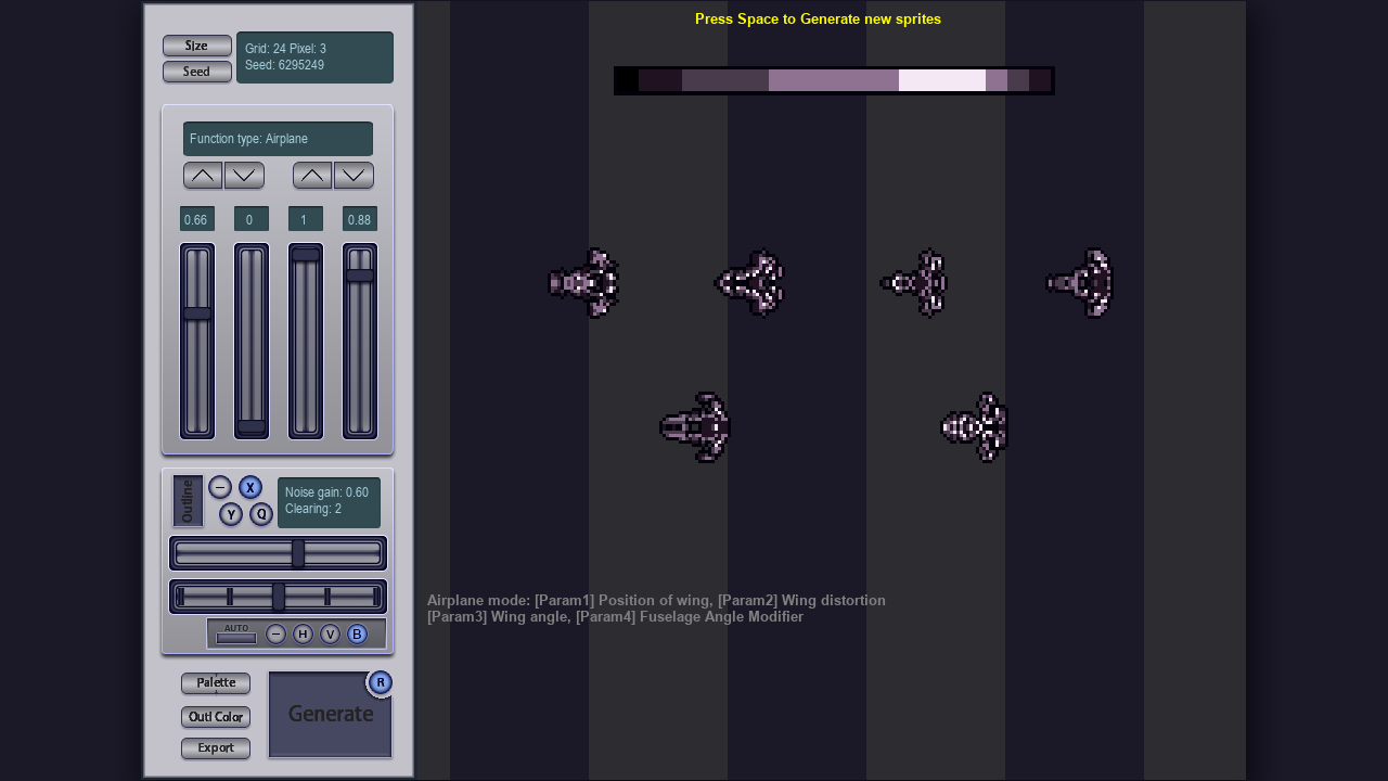 Procedural Sprites Generator by Huder