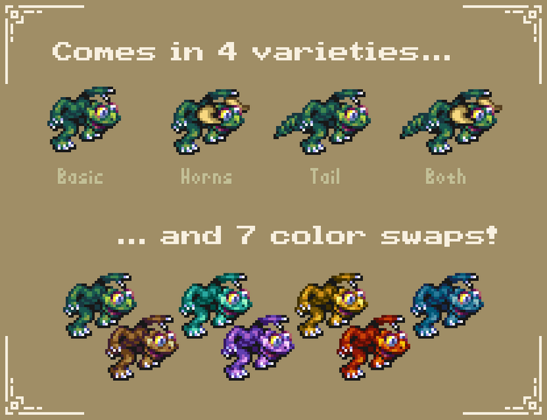 Pixel Art Creature Sprite - Greedy Gremlin by Seliel the Shaper