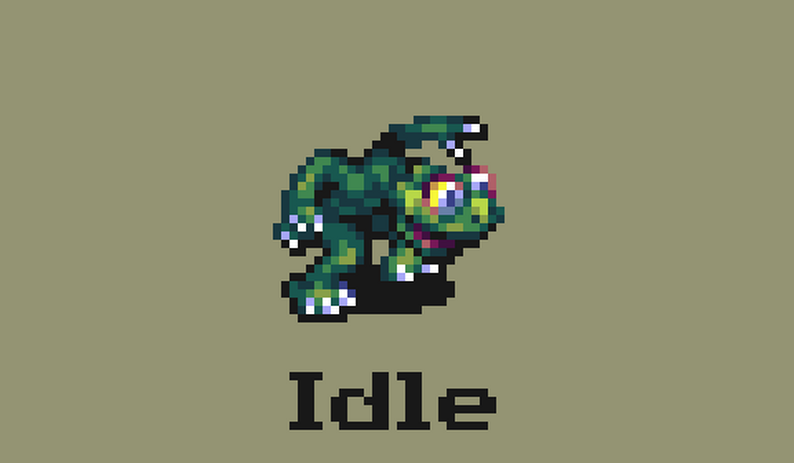 Pixel Art Creature Sprite - Greedy Gremlin by Seliel the Shaper