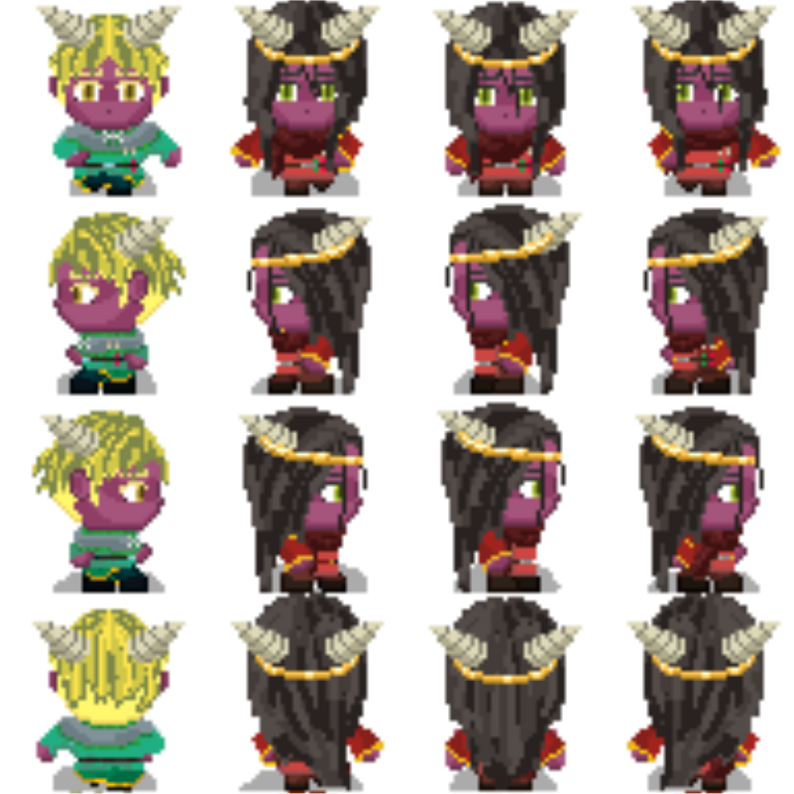Pixel Art Characters - Demon Pack by Clockwork Raven