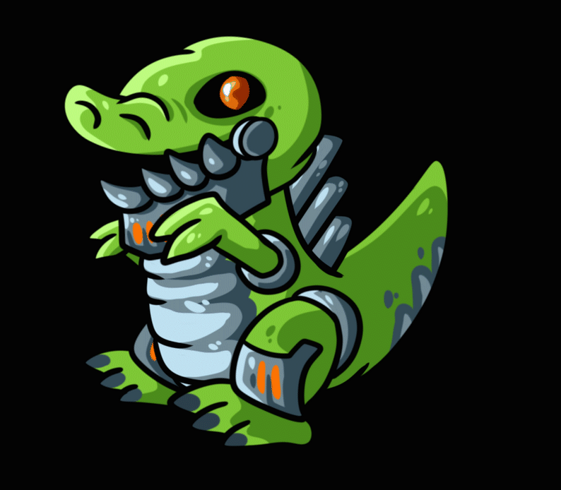 Cyborg T-Rex 2D Animated Sprites by Nestiboy