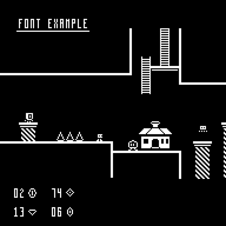 1-Bit Platformer Tileset by Cole Sweet