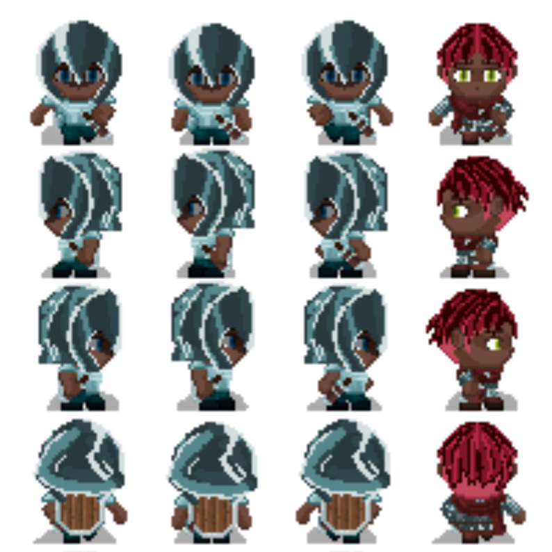 Pixel Art Characters - Human Pack 2 by Clockwork Raven