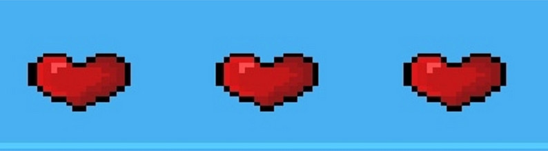 Pixelated Hearts Spritesheet by Buddy Games