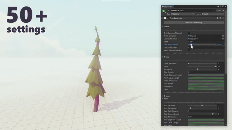 TREEGEN 2023 - procedural tree generator by Wiskered