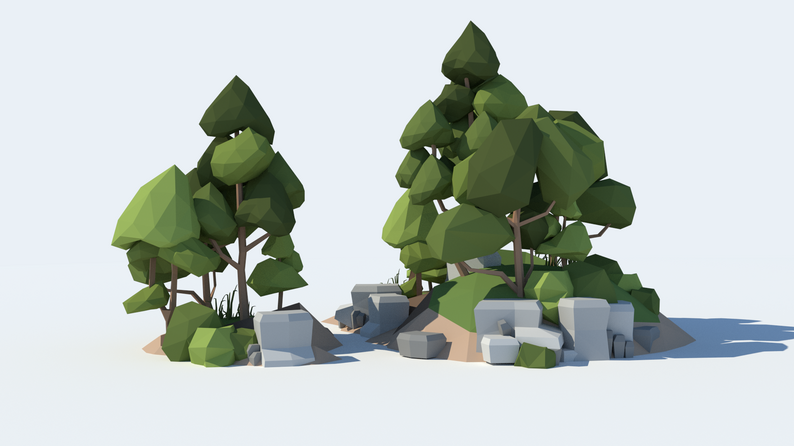 Low Poly Tree Pack by Broken Vector