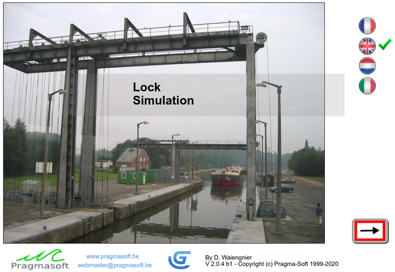 Lock Simulation (english, french, dutch, italian) by Pragmasoft asbl