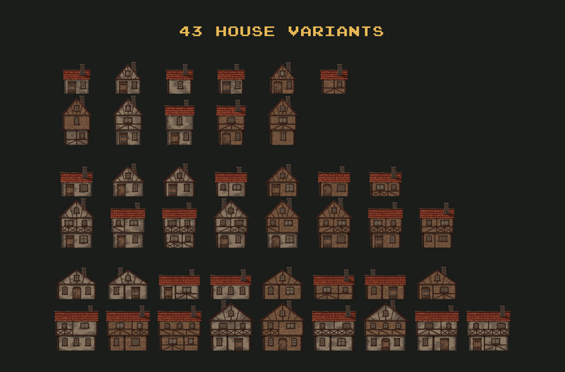 Medieval Village House Pixel Art by sanctumpixel