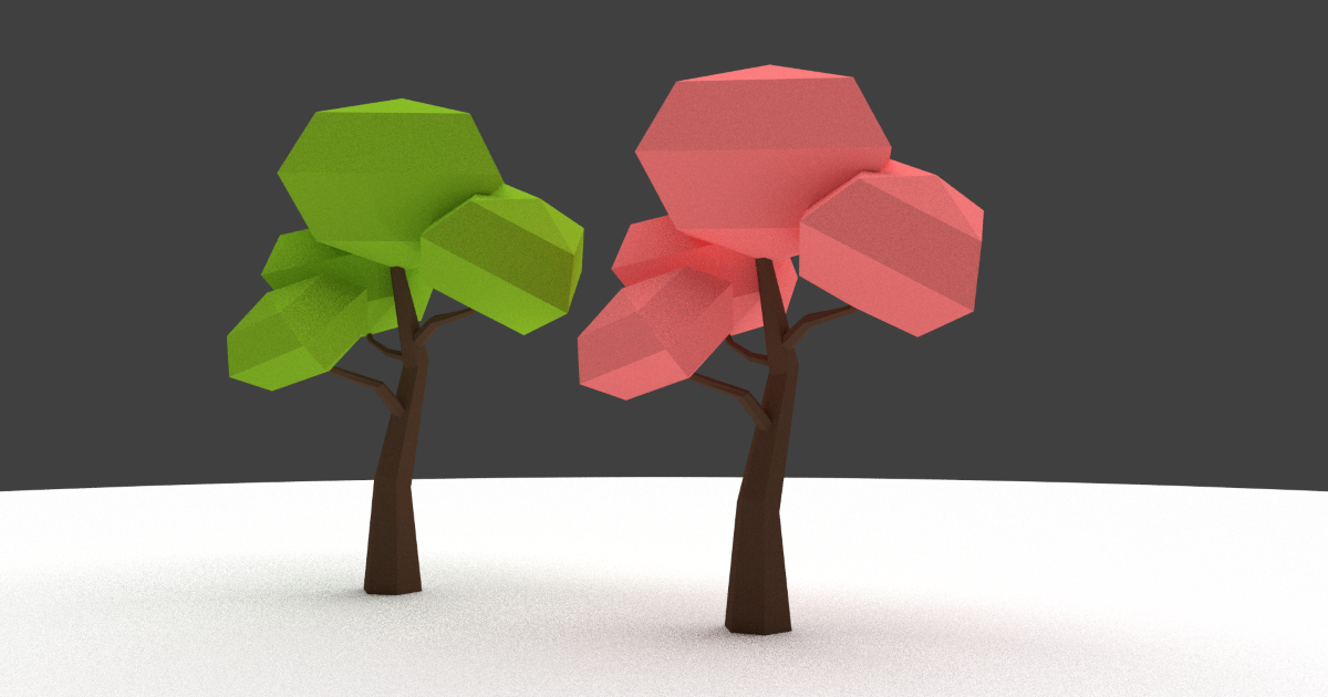 Low Poly tree by example