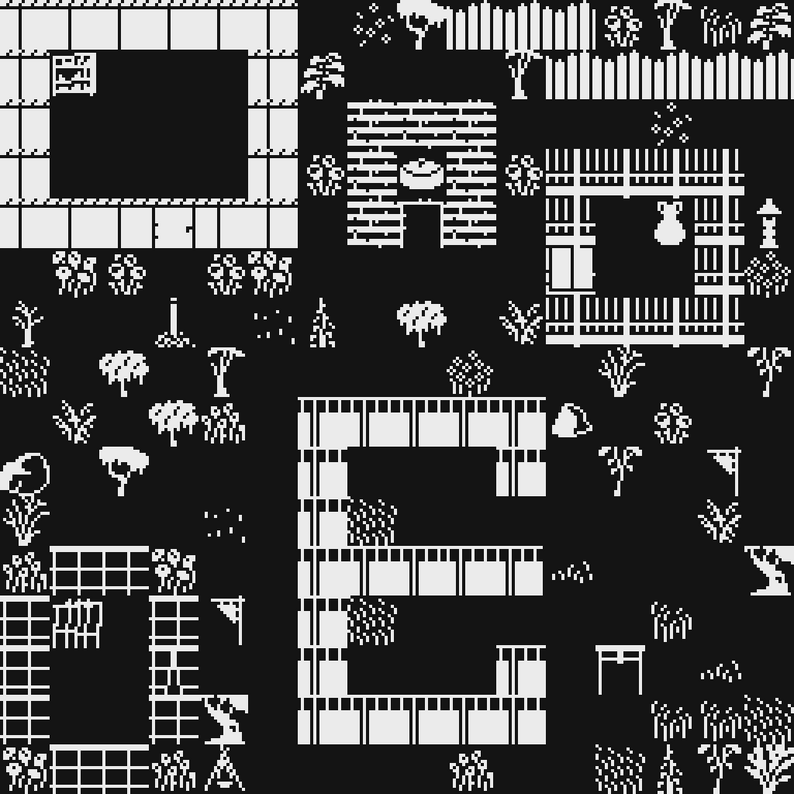 1 Bit Samurai Tileset (16x16) by griblyspixels