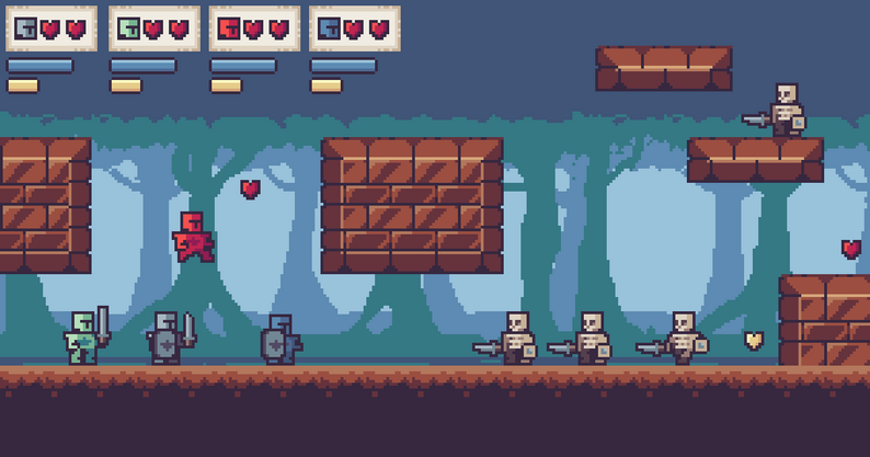 Dungeon: Side Scroller Pixel Art Asset Pack by Draosey