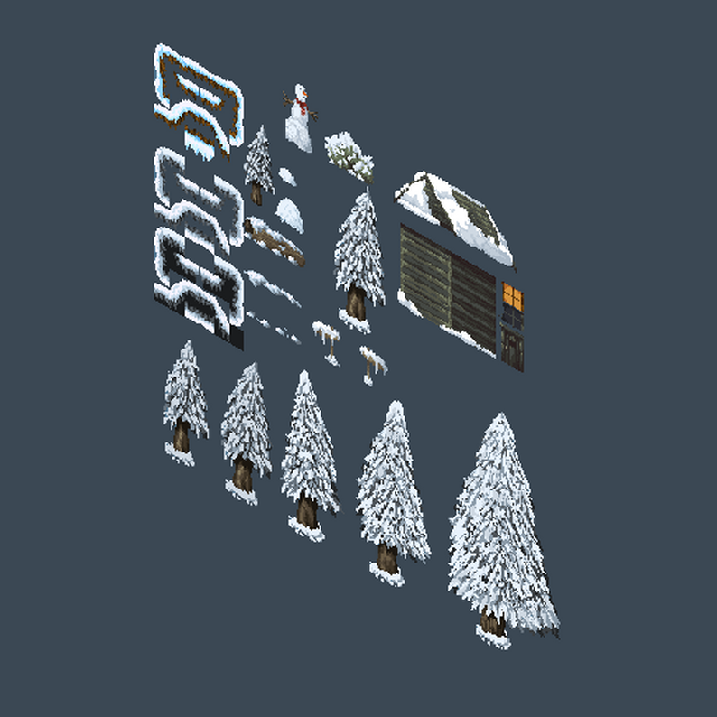 Pixel Valley | Winter Forest (16x16) by Kauzz