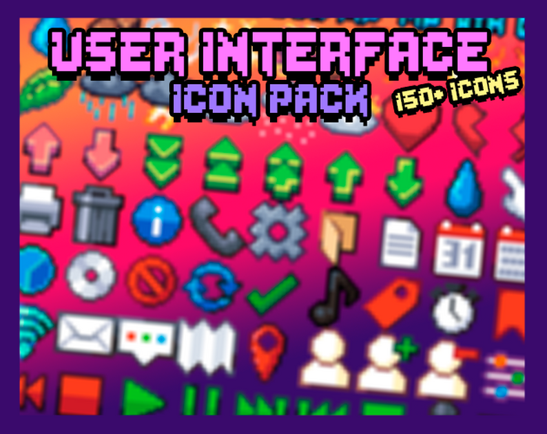 Interface Icon Pack for Games and Software (150+ icons) by Kazzter
