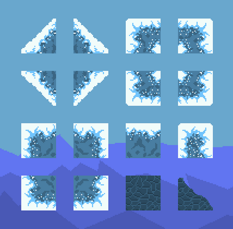 Snow Terrain Tileset - [32x32] by Phvortt