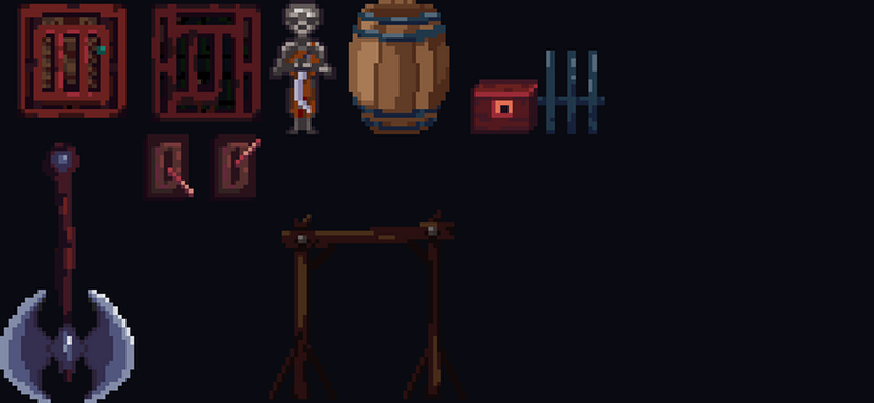 Underground temple tileset by frulica