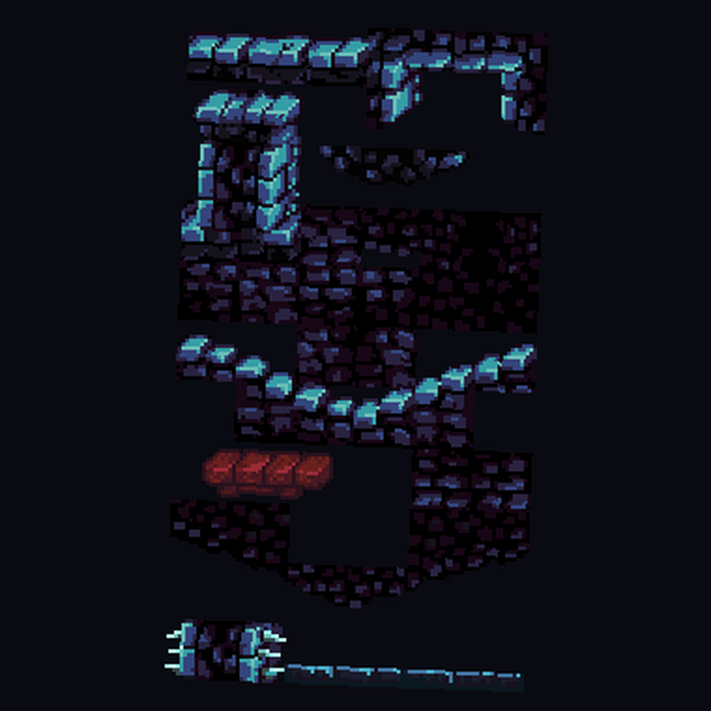 Underground temple tileset by frulica