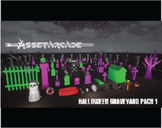 Asset Arcade Halloween Graveyard Pack 1 by loraggames