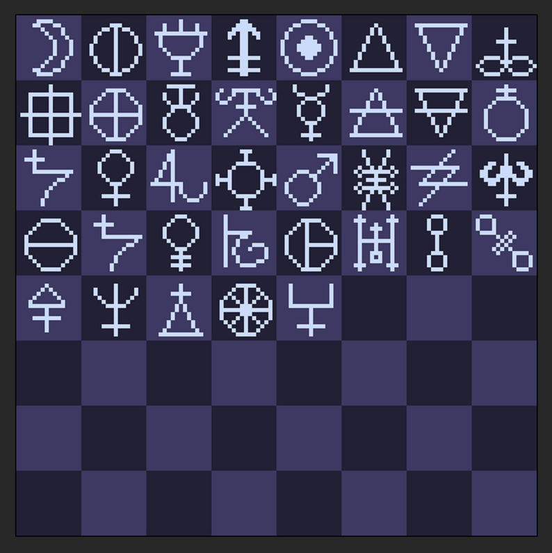 Pixel Alchemical Symbols - 16x16 by Snowdrama