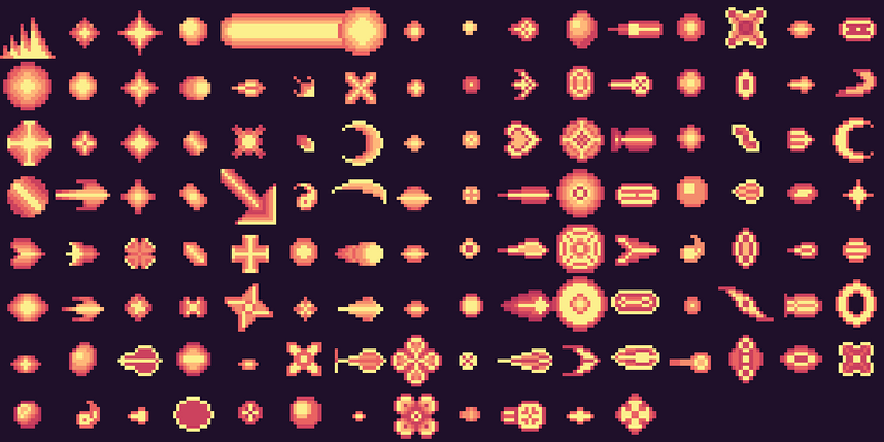 Fire Pixel Bullet 16x16 by BDragon1727