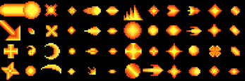 Fire Pixel Bullet 16x16 by BDragon1727