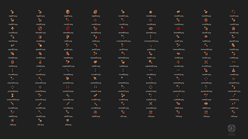 Fantasy RPG Cursors (copper) by Leonid Deburger