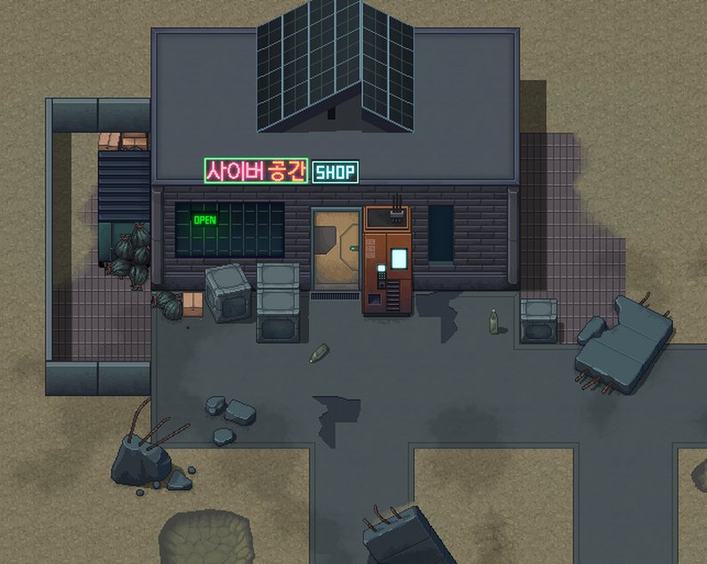 Winlu Cyberpunk Tileset - Exterior by WinLu