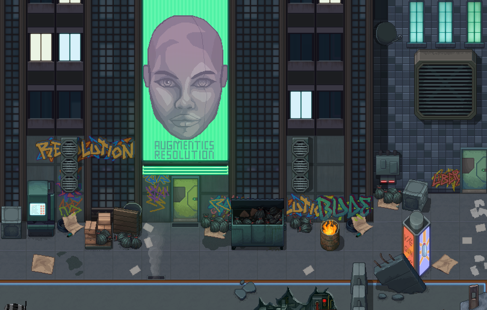 Winlu Cyberpunk Tileset - Exterior by WinLu