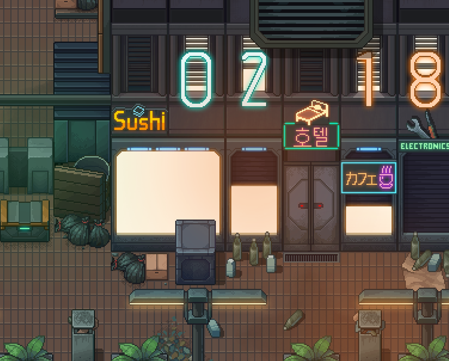 Winlu Cyberpunk Tileset - Exterior by WinLu