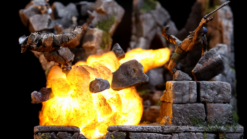 Fireball Spell Diorama and Modular Terrain by TabletopWitchCRAFT